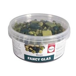 Rayher Mosaiksteine hellgrün/dunkelgrün Fancy Glas Ø 1,2 cm