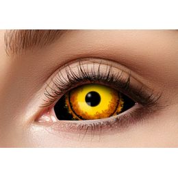 Eyecatcher Farblinsen 1 Paar weiche Sclera ES Black Kontaktlinsen 22mm Horror Linsen