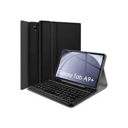 Sross QWERTZ Tastatur für Samsung Galaxy Tab A9+ Tastatur Hülle 11 Zoll 2023 Tablet-Tastatur (Magnetische Bluetooth für Galaxy Tab A9 Plus 11 Zoll (SM-X210/216/218)