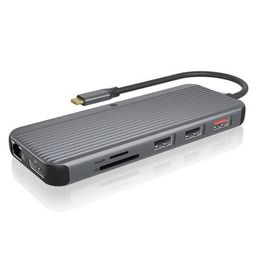ICY BOX IB-DK4060-CPD, 1 zu 12 USB Type-C® Notebook DockingStation, 2x HDMI +1x DP, bis zu 8K@30Hz