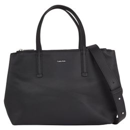 Calvin Klein Shopper CK MUST TOTE MD, Handtasche Damen Tasche Damen Henkeltasche Recycelte Materialien, schwarz