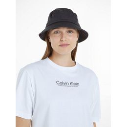 Calvin Klein Fischerhut METAL LETTERING CANVAS BUCKET, schwarz