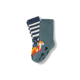 Tchibo 2 Paar Kleinkind-Antirutsch-Socken - Blau/Gestreift - Kinder - Gr.: 34