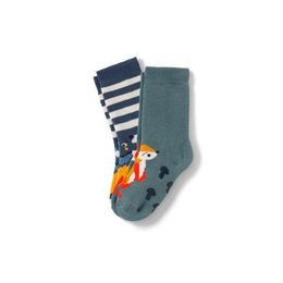 Tchibo 2 Paar Kleinkind-Antirutsch-Socken - Blau/Gestreift - Kinder - Gr.: 26