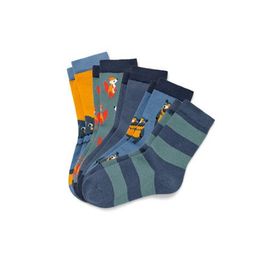 Tchibo 5 Paar Kinder-Socken - Dunkelblau/Gestreift - Kinder - Gr.: 30