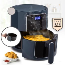 Klarstein Heißluftfriteuse, Air Fryer zum Frittieren, Friteuse mit Touch-Bedienfeld, Timer, Einstellbare Temperatur & 8 Programme, Airfryer zum Luftfritieren,