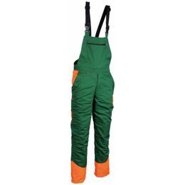 COFRA Schnittschutz-Latzhose Forsthose Klasse1 xxxxl - Grün/Orange