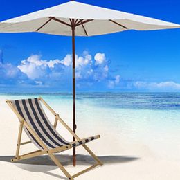 Liegestuhl Relaxliege Sonnenstuhl 120kg Chair Liege Gemühtlicher Klappbar Holz Blau weiß - Blau weiß - VINGO