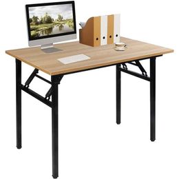 Soges - Home Schreibtisch Klappbar Computertisch 100 x 60 x 75 cm pc Schreibtisch Schreibtisch Büroarbeitsplatz für Home Office Verwendung