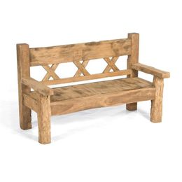 Sitzbank Jumbo 160 cm Teakholz Old Teak 3-Sitzer Bank Gartenbank - SonnenPartner