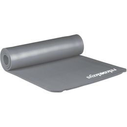 Relaxdays - 1 x Yogamatte, 1 cm dick, für Pilates, Fitness, gelenkschonend, mit Tragegurt, Gymnastikmatte 60 x 180 cm, grau