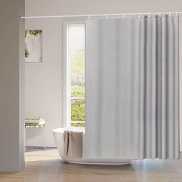 Duschvorhang Wasserdicht Anti-schimmel Badvorhang mit Duschvorhängeringen Badewanne Vorhang waschbar grau - grau - WOLTU