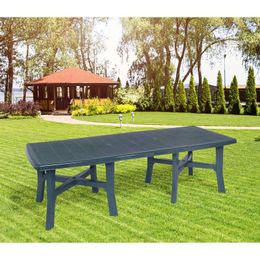 Gartentisch Dhysa, Ausziehbarer Esstisch, rechteckiger Mehrzweck-Gartentisch, 100 % Made in Italy, 160x90h72 cm, Grün - Dmora
