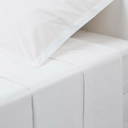 Bettlaken aus Baumwolle - weiß 240x290 cm Atmosphera Weiß