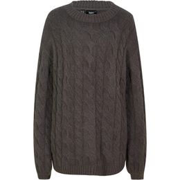 bonprix Oversize-Pullover mit Zopfmuster