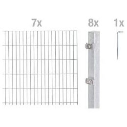 GAH Alberts Alberts Doppelstabmatten-Grundset 14 m 200 x 140 cm 6/5/6 feuerverzinkt