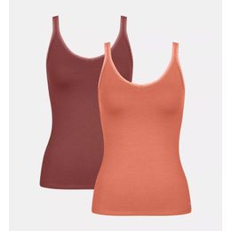 Sloggi - Unterhemd mit Spaghettiträgern - Red XL - Sloggi Go - Unterwäsche für Frauen