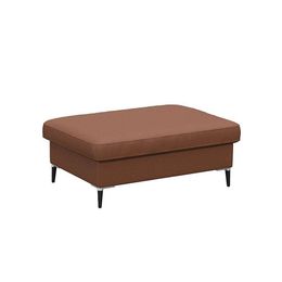 FLEXLUX Pouf Fiore, Kaltschaum, Füße Alu+schwarz, braun