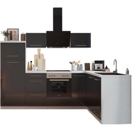 respekta Küche Amanda, Breite 260 cm, mit Soft-Close, exklusiver Konfiguration für OTTO, schwarz|weiß