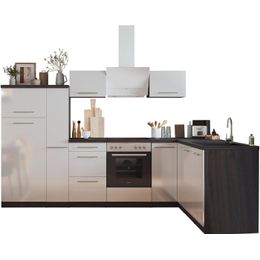 respekta Küche Amanda, Breite 290 cm, mit Soft-Close, exklusiver Konfiguration für OTTO, grau|weiß
