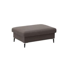 FLEXLUX Pouf Fiore, Kaltschaum, Füße Alu+schwarz, braun