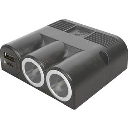 Procar Aufbau-Dreifachsteckdose mit 2 Power + USB-A + USB-C