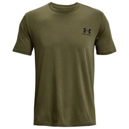 Under Armour - Sportstyle Left Chest S/S - Funktionsshirt Gr S - Regular oliv