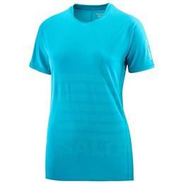 Salomon - Women's Sense Aero S/S Tee GFX - Laufshirt Gr XL blau