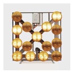 Nissen LED-Blinkpfeil LP 15 Kompakt mit Dachrahmen und Hebe-/Senkvorrichtung, mit Kabelhandsteuerung Eco-Remote II