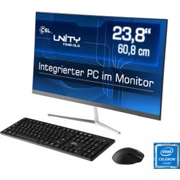 CSL All-in-One PC "Unity F24-GLS mit Windows 10 Pro" Computer Gr. Microsoft Windows 10 Pro (64 Bit), 16 GB RAM 128 GB SSD, schwarz All in One PC