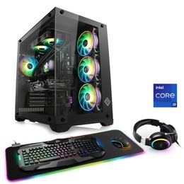 CSL Gaming-PC "Aqueon C94113 Extreme Edition" Computer Gr. Microsoft Windows 11 Home (64 Bit), 16 GB RAM 1000 GB SSD, schwarz Gaming PCs