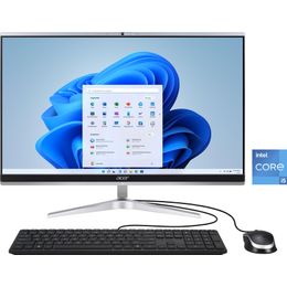 Acer All-in-One PC "Aspire C24-1650" Computer Gr. Microsoft Windows 11 Home (64 Bit), 8 GB RAM 512 GB SSD, silberfarben All in One PC