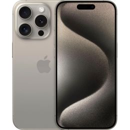 Apple Smartphone "iPhone 15 Pro 512GB" Mobiltelefone silberfarben (natural titanium) iPhone Bestseller