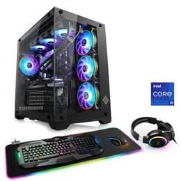 CSL Gaming-PC "Aqueon C94321 Extreme Edition" Computer Gr. Microsoft Windows 11 Home (64 Bit), 32 GB RAM 1000 GB SSD, schwarz