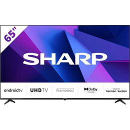 F (A bis G) Sharp LED-Fernseher "4T-C65FNx" Fernseher schwarz LED Fernseher