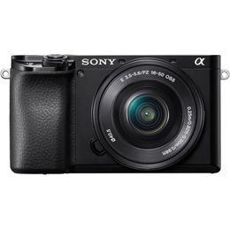 Sony Systemkamera "Alpha 6100 Kit mit SELP1650" Fotokameras schwarz Systemkameras