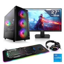 F (A bis G) CSL Gaming-PC-Komplettsystem "Speed V25153" Computer-Komplettsysteme Gr. Microsoft Windows 11 Home (64 Bit), 16 GB RAM 1000 GB SSD, schwarz PC Sets