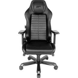 DXRacer Gaming-Stuhl "Master PU Leather Black" Stühle Gr. B/H/T: 55 cm x 135 cm x 49 cm, Lederoptik, schwarz (schwarz, schwarz) Gamingstühle