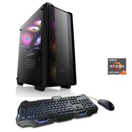 CSL Gaming-PC "HydroX V28346" Computer Gr. Microsoft Windows 11 Home (64 Bit), 32 GB RAM 2000 GB SSD, schwarz Gaming PCs