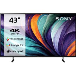 F (A bis G) Sony LED-Fernseher "KD-43X80L" Fernseher HDR, X1-Prozessor, Sprachsuche,BRAVIACore, Triluminos Pro, Gaming-Menü schwarz LED Fernseher