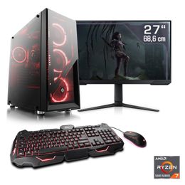 F (A bis G) CSL Gaming-PC-Komplettsystem "HydroX V28323" Computer-Komplettsysteme Gr. Microsoft Windows 11 Home (64 Bit), 32 GB RAM 1000 GB SSD, schwarz PC Sets