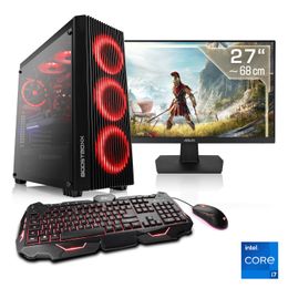 F (A bis G) CSL Gaming-PC-Komplettsystem "HydroX V27115" Computer-Komplettsysteme Gr. Microsoft Windows 11 Home (64 Bit), 16 GB RAM 1000 GB SSD, schwarz PC Sets