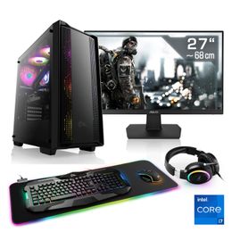 F (A bis G) CSL Gaming-PC-Komplettsystem "Sprint V28614" Computer-Komplettsysteme Gr. Microsoft Windows 11 Home (64 Bit), 16 GB RAM 1000 GB SSD, schwarz PC Sets