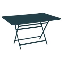 Fermob CARACTÈRE Tisch aus Stahlblech Acapulcoblau Aluminium/Aluminium