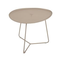 Fermob COCOTTE niedriger Tisch mit abnehmbarer Platte aus Aluminium 55x44,5 cm Muskat Aluminium/Aluminium