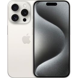 Apple Smartphone "iPhone 15 Pro 128GB" Mobiltelefone weiß (white titanium) iPhone Bestseller