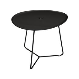 Fermob COCOTTE niedriger Tisch mit abnehmbarer Platte aus Aluminium 55x44,5 cm Lakritze Aluminium/Aluminium