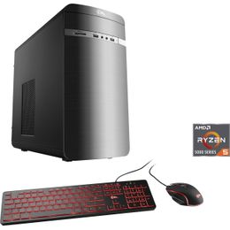 CSL Gaming-PC "Sprint V28987" Computer Gr. Microsoft Windows 11 Home (64 Bit), 8 GB RAM 500 GB SSD, grau (anthrazit)