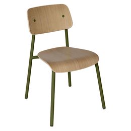 Fermob STUDIE Stuhl aus Eichenholz Aluminiumgestell Pesto