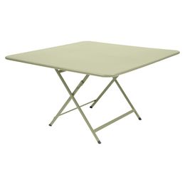 Fermob CARACTÈRE Tisch aus Stahlblech Lindgrün Aluminium/Aluminium